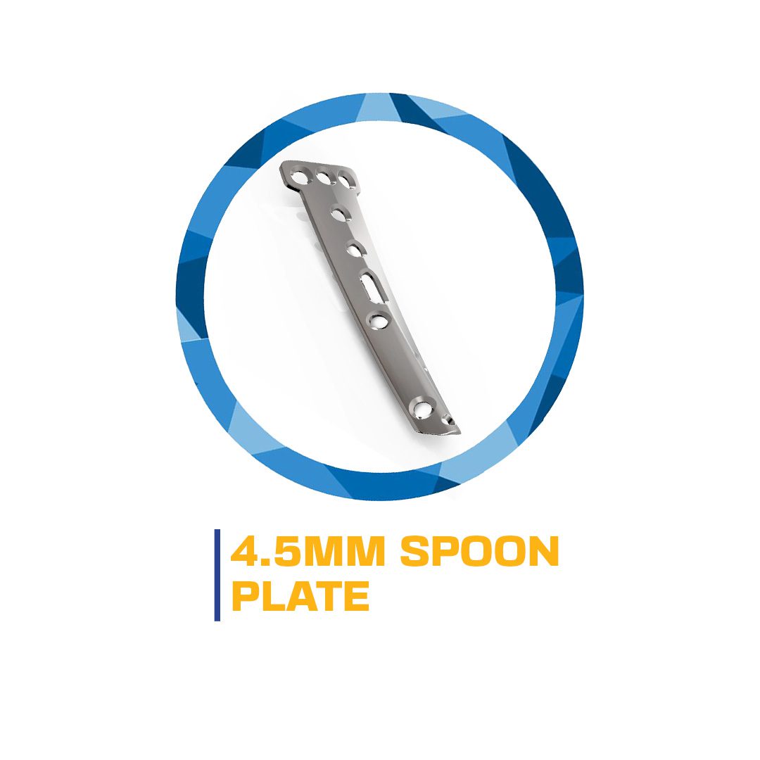 4.5mm Spoon Plate - Orthopedic SS